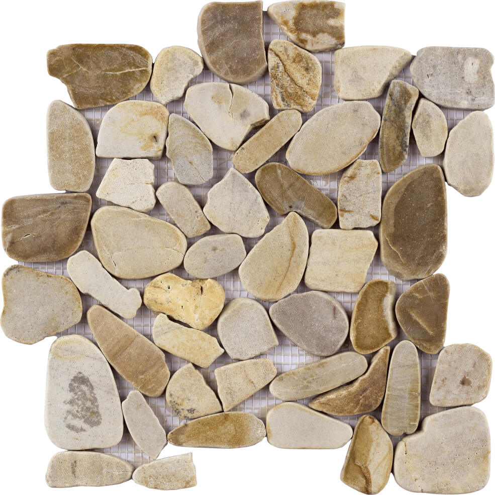 Pebble Stone Mosaic Tiles Create A Nature Space - One-Stop Shop Tile ...